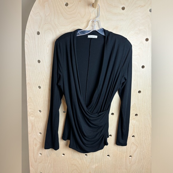 NATURAL LIFE | Tops | Natural Life Slinky Feel Black Draped Crossover ...